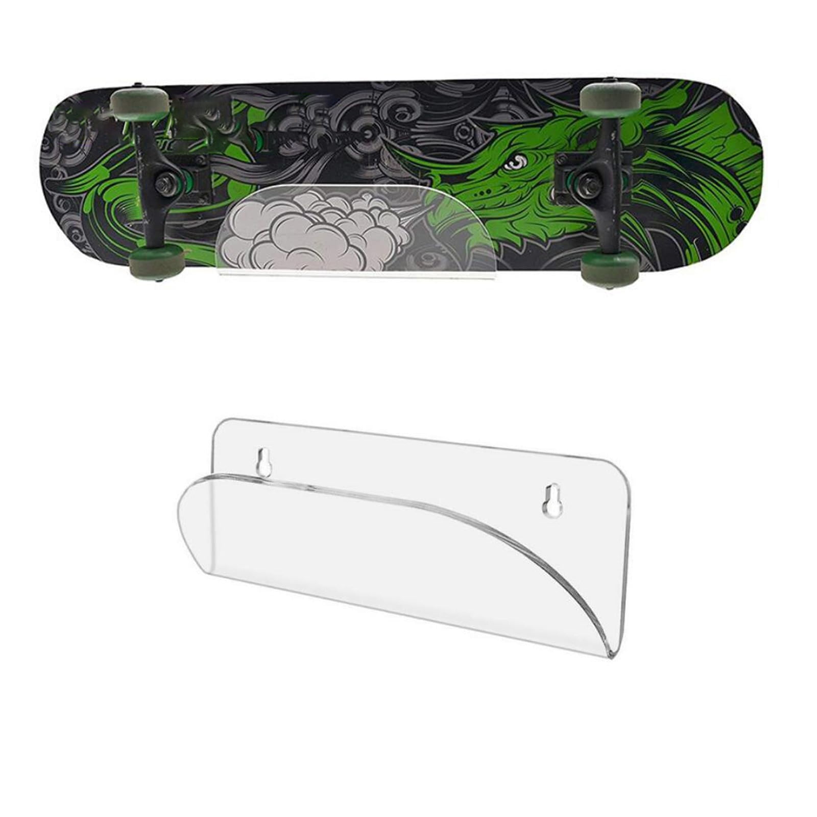 Blekii Transparent Skateboard Wall Mount Rack – Display Shelf for ...