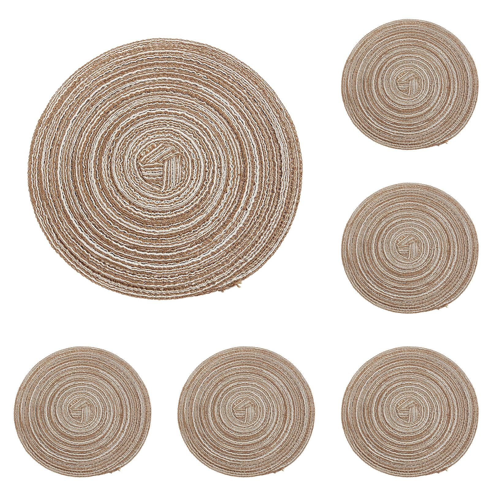 Blekii Washable Woven Vinyl Placemats – Easy-Clean Plastic Dining Table ...