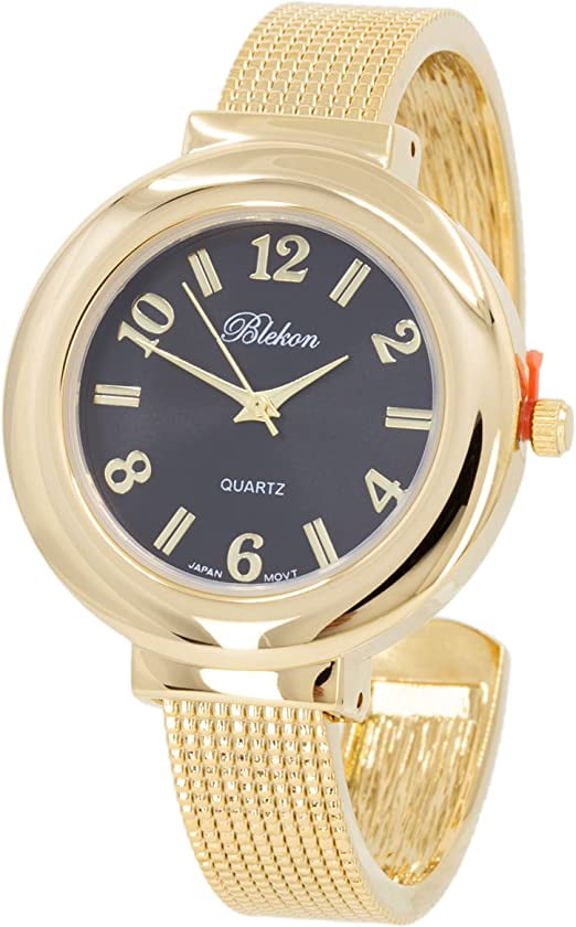 Blekon Adult Females 37mm Case Arabic Numerals Analog Display Mesh ...