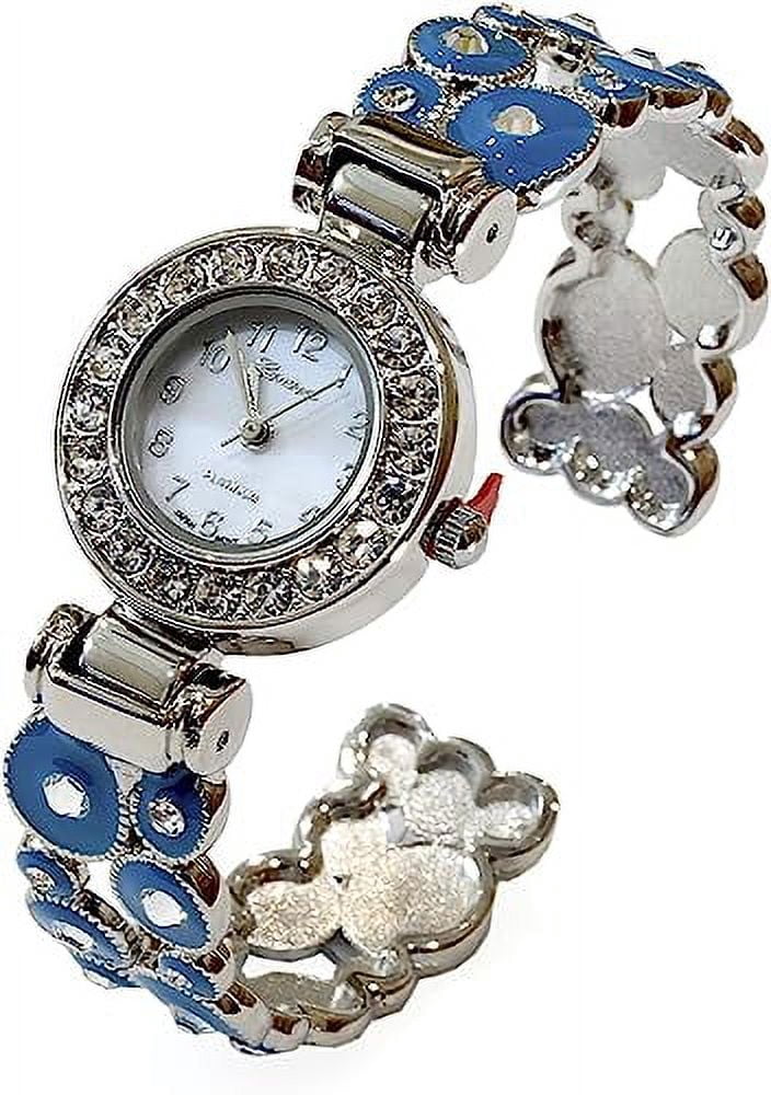 Blekon Collection Adult Female Mother of Pearl Dial Crystal Surround ...