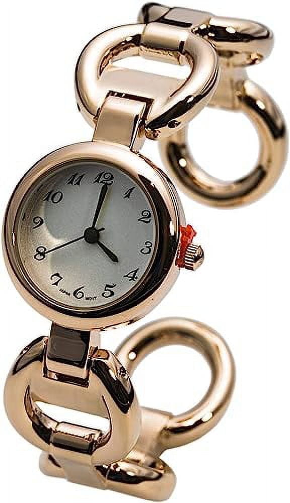 Blekon Collection Japanese Quartz Womens Round 24mm Case Circular ...