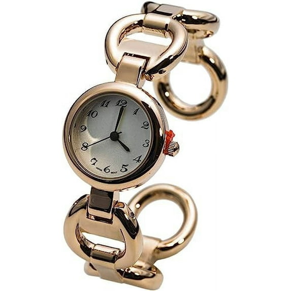 Blekon Collection Japanese Quartz Womens Round 24mm Case Circular ...