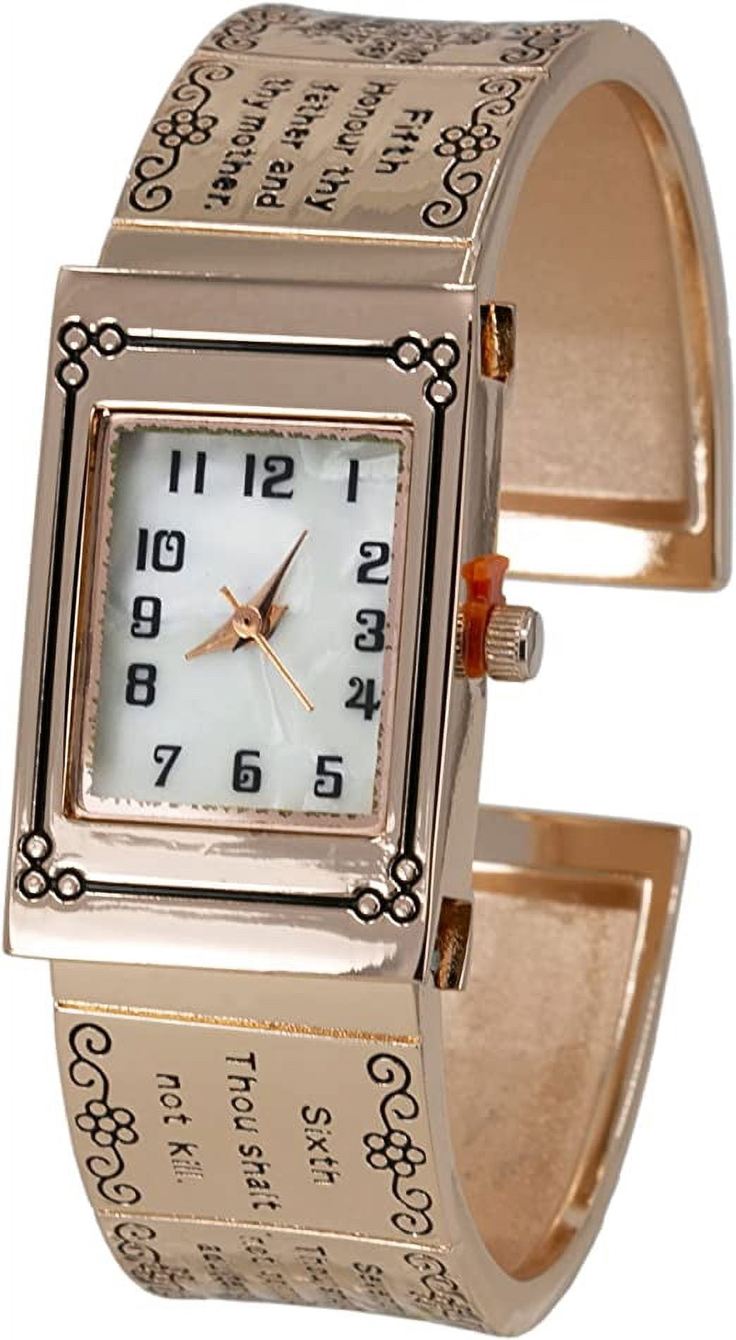 Blekon Collections Analog Quartz Women's 21mm Case Ten Commandments ...