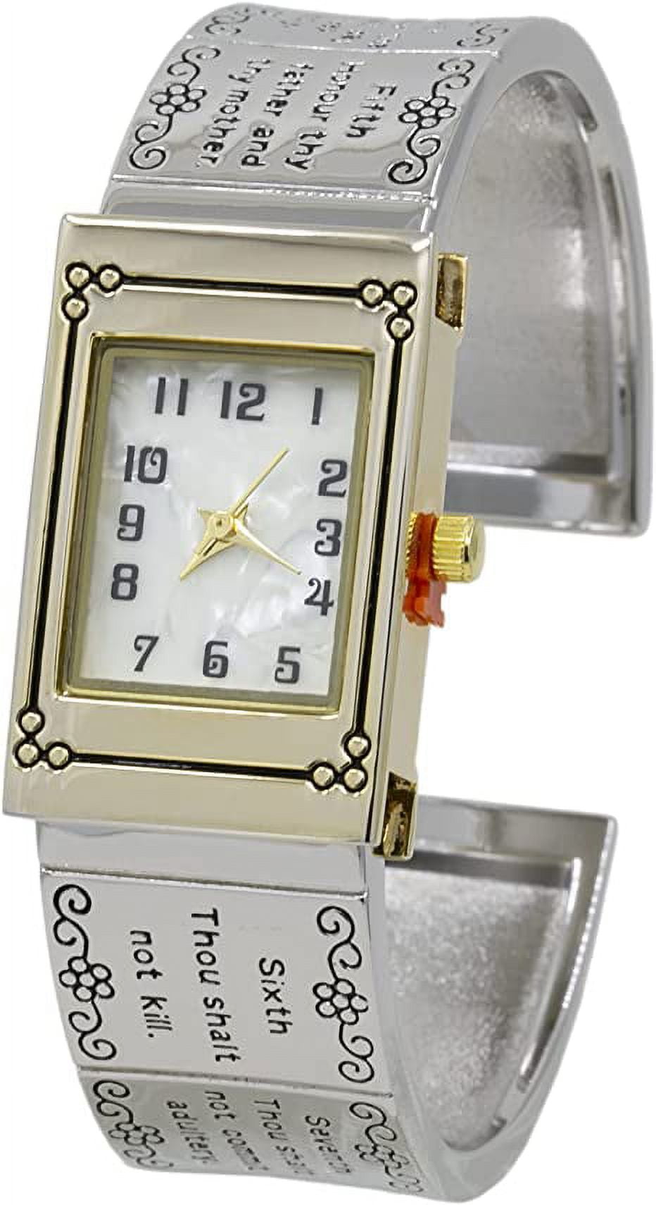 Blekon Collections Analog Quartz Women's 21mm Case Ten Commandments ...