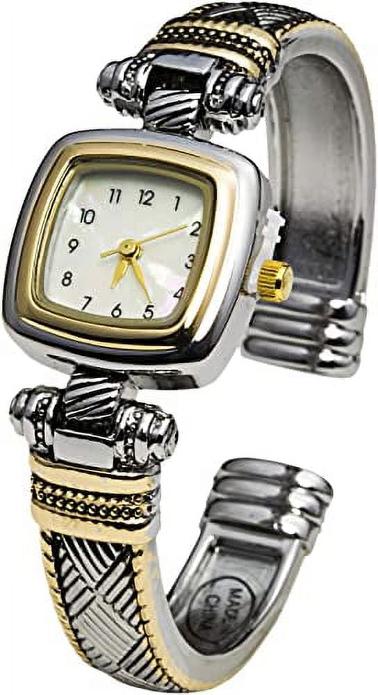 Blekon Collections Analog Quartz Women's Square 22mm Case Concho Cuff ...