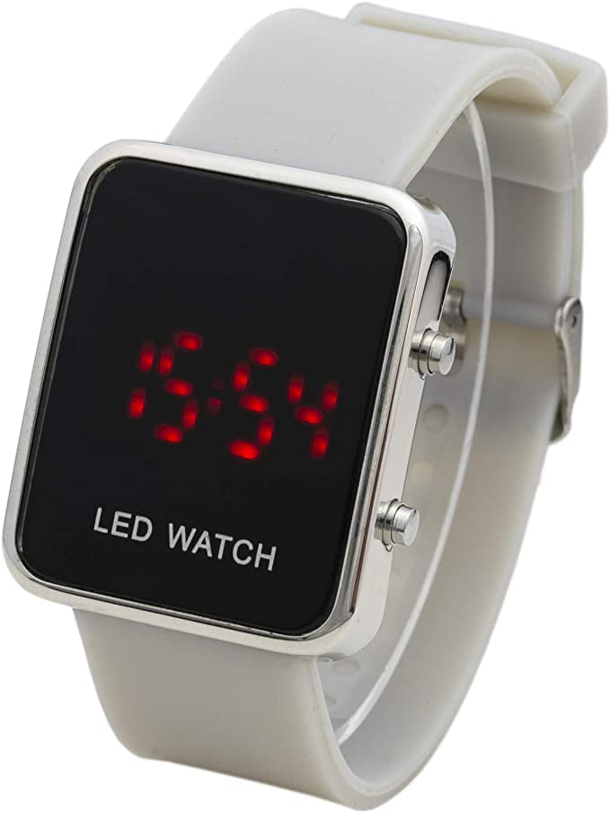 Blekon Collections Digital Quartz Womens LED Dial Silicone Strap Watch ...