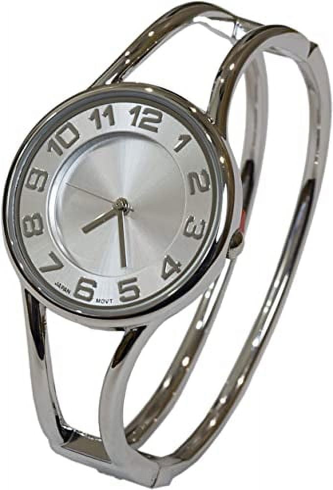 Blekon Collections Japanese Quartz Round Face Dial Metal Double Band ...