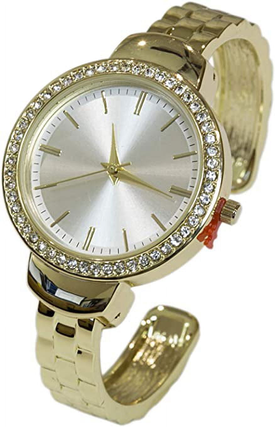 Blekon Collections Quartz Elegant Womens Rhinestone Bezel Stainless ...