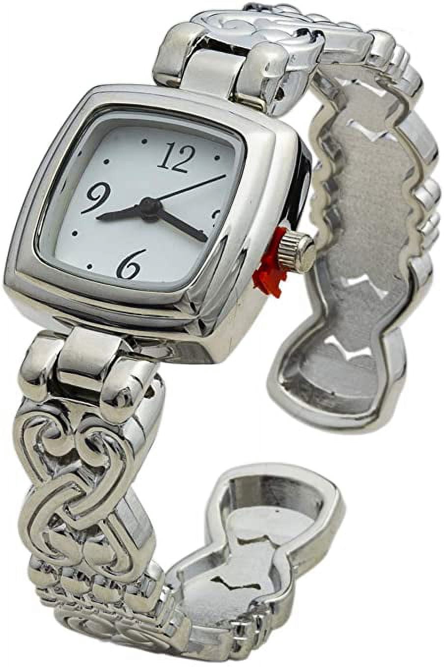 Blekon Collections Quartz Womens 24mm Intricate Concho Bangle Watch ...