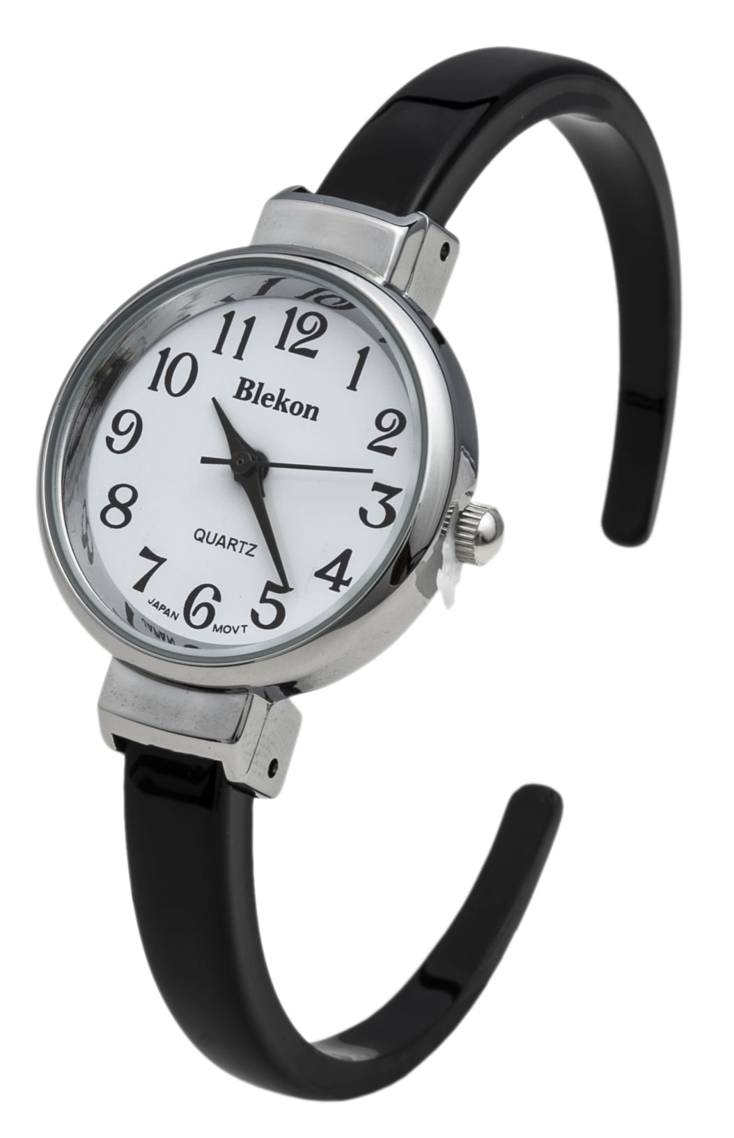 Blekon Collections Quartz Womens 26mm Delicate Metal Cuff Bangle Watch ...