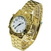 Ladies Chisel Rose IP-pltd Stainless Steel Wht Lthr Strap Watch ...