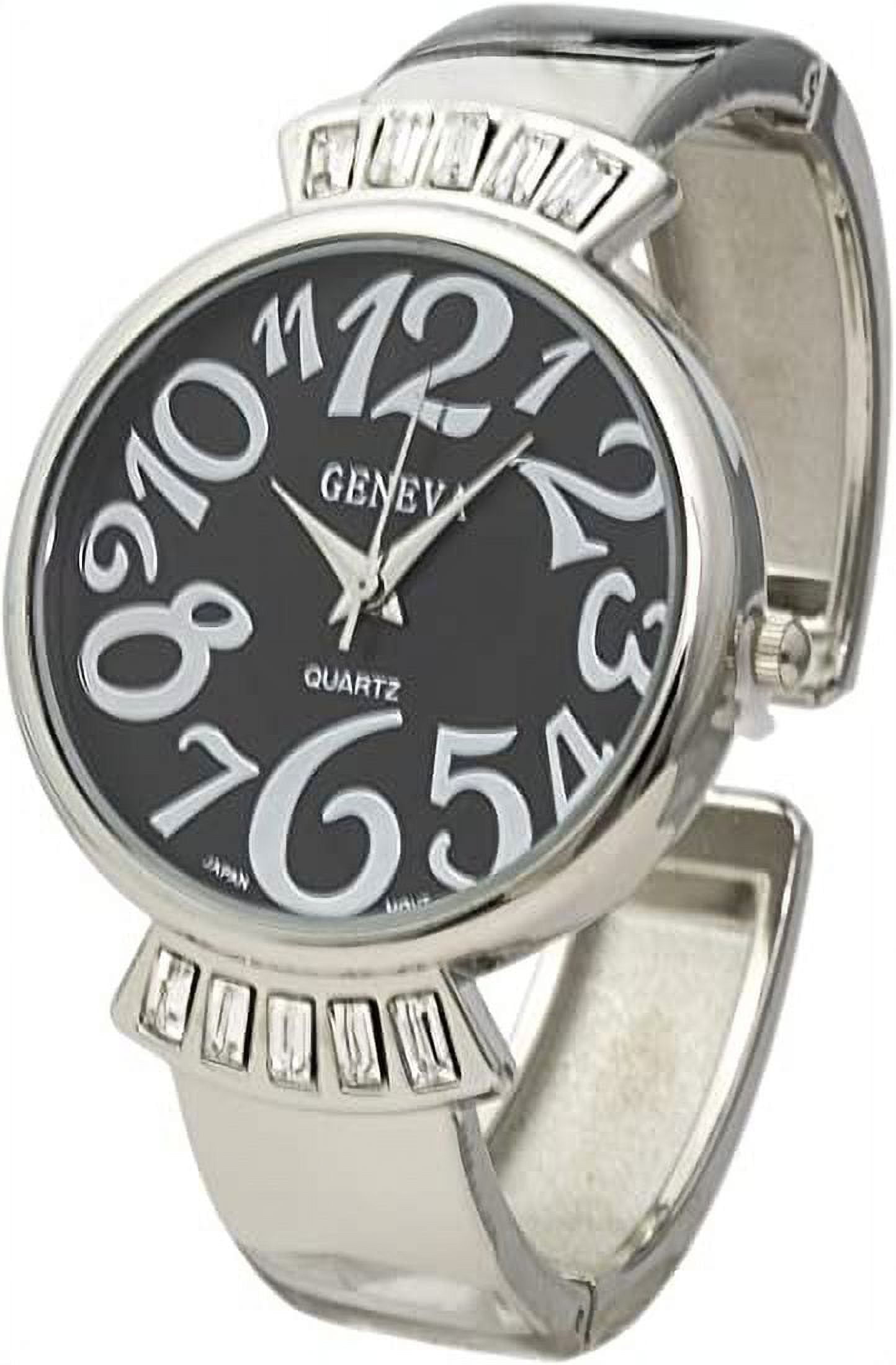 Blekon Collections Women's 36mm Case Crazy Numbers Cuff Bangle Watch ...
