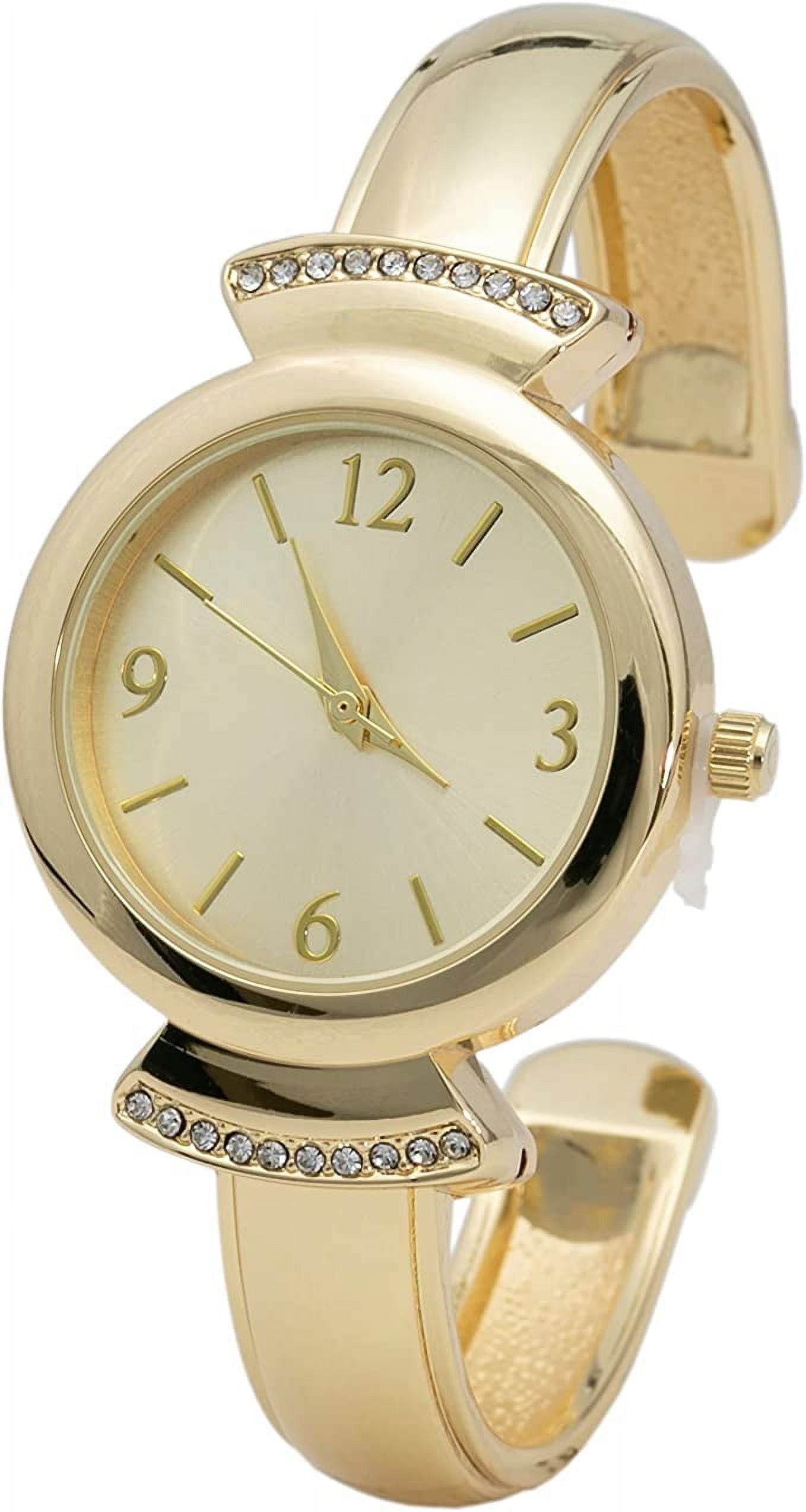 Blekon Collections Women's Analog Display 28mm Case Glossy Cuff Bangle ...