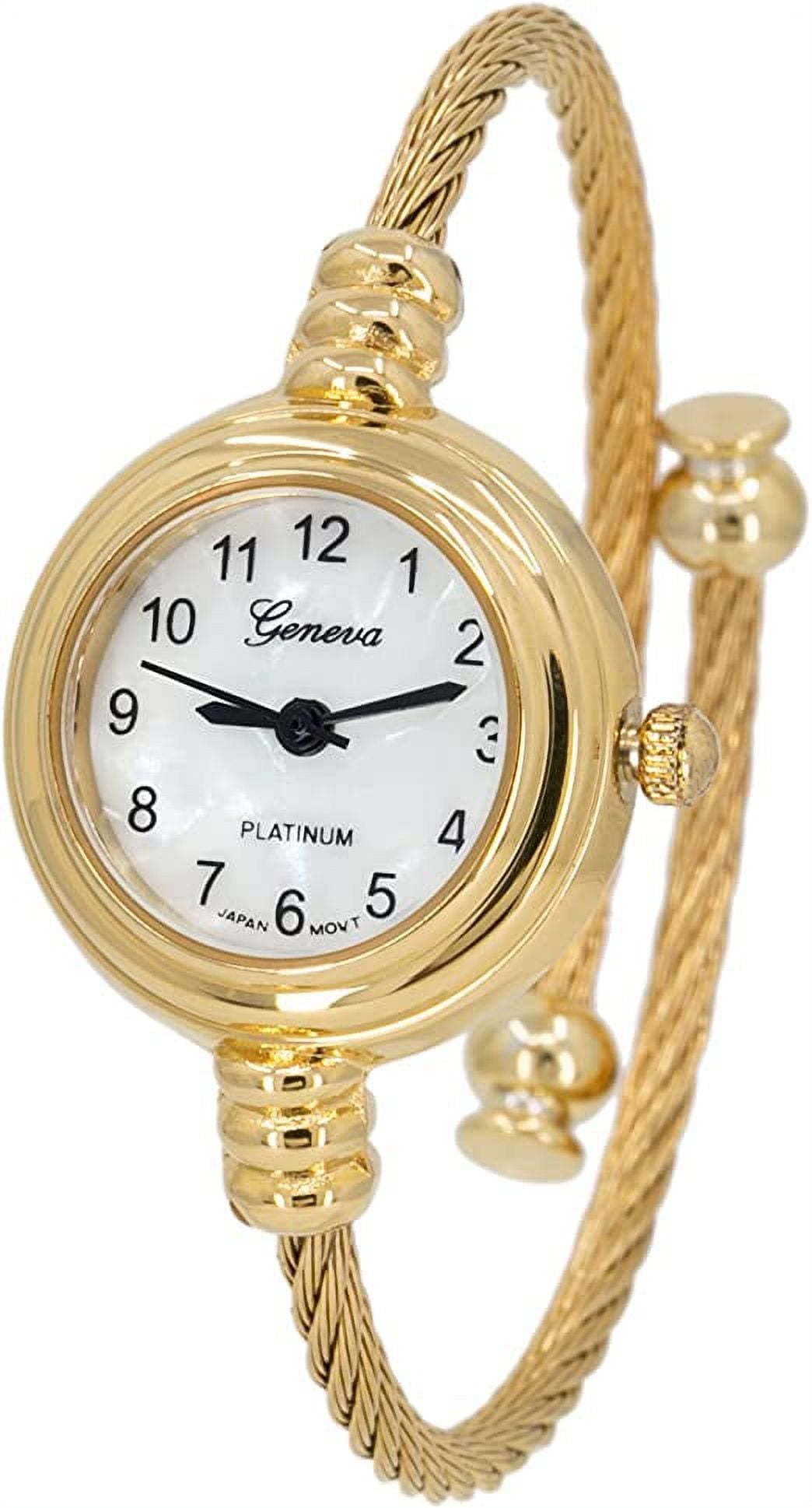 Blekon Collections Women's Cuff Watch - Round Analog Display Arabic ...