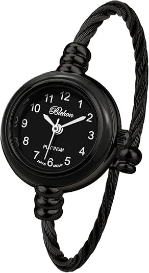 Blekon Collections Women's Cuff Watch - Round Analog Display Arabic ...