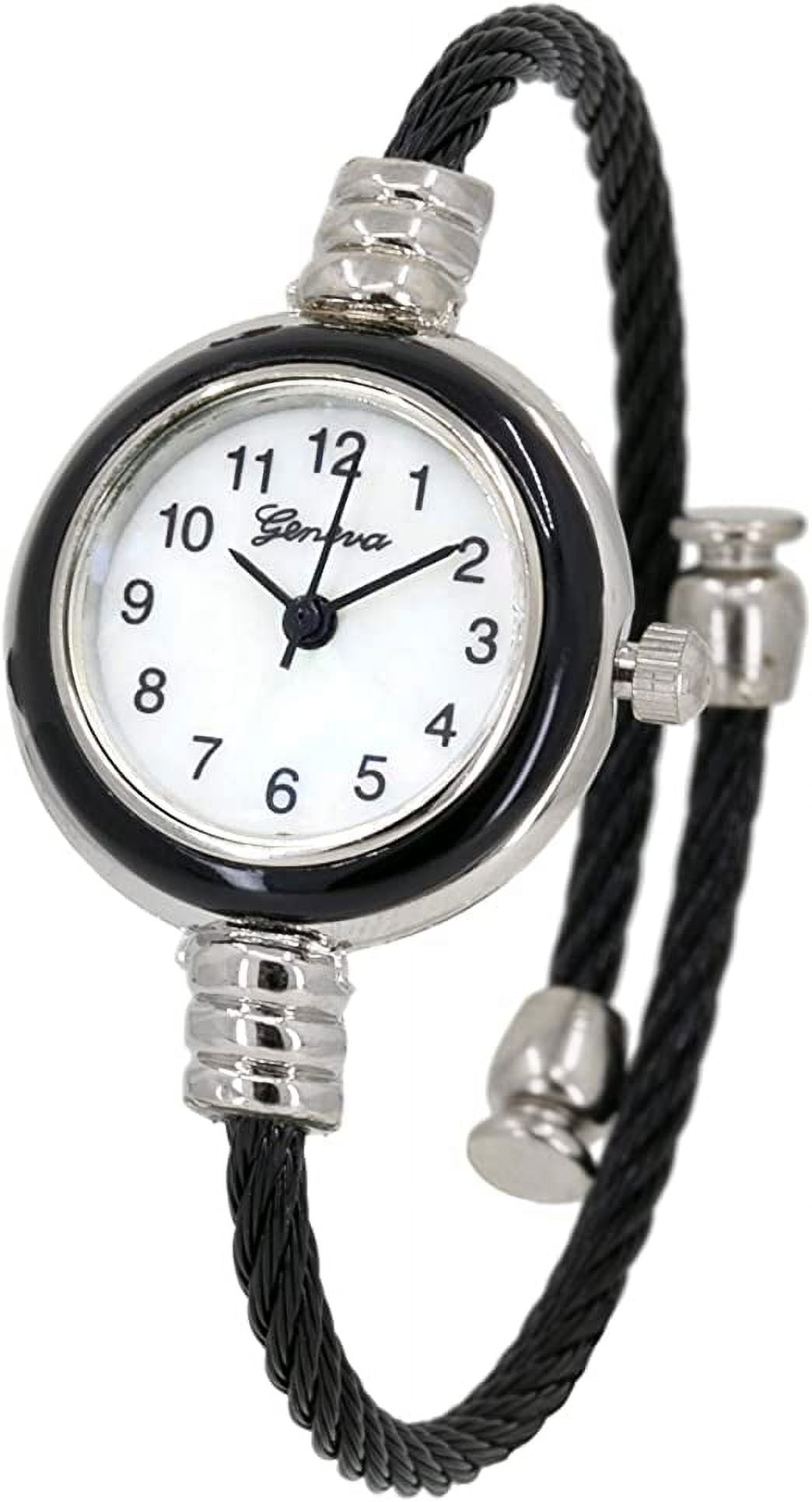 Blekon Collections Women's Cuff Watch - Round Analog Display Arabic ...