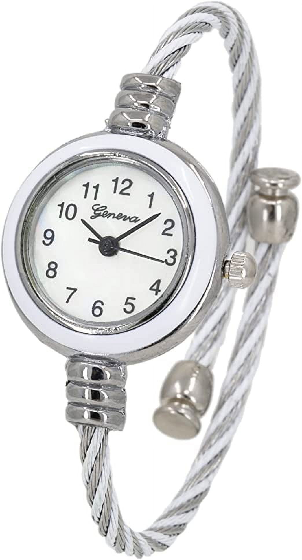 Blekon Collections Women's Cuff Watch - Round Analog Display Arabic ...