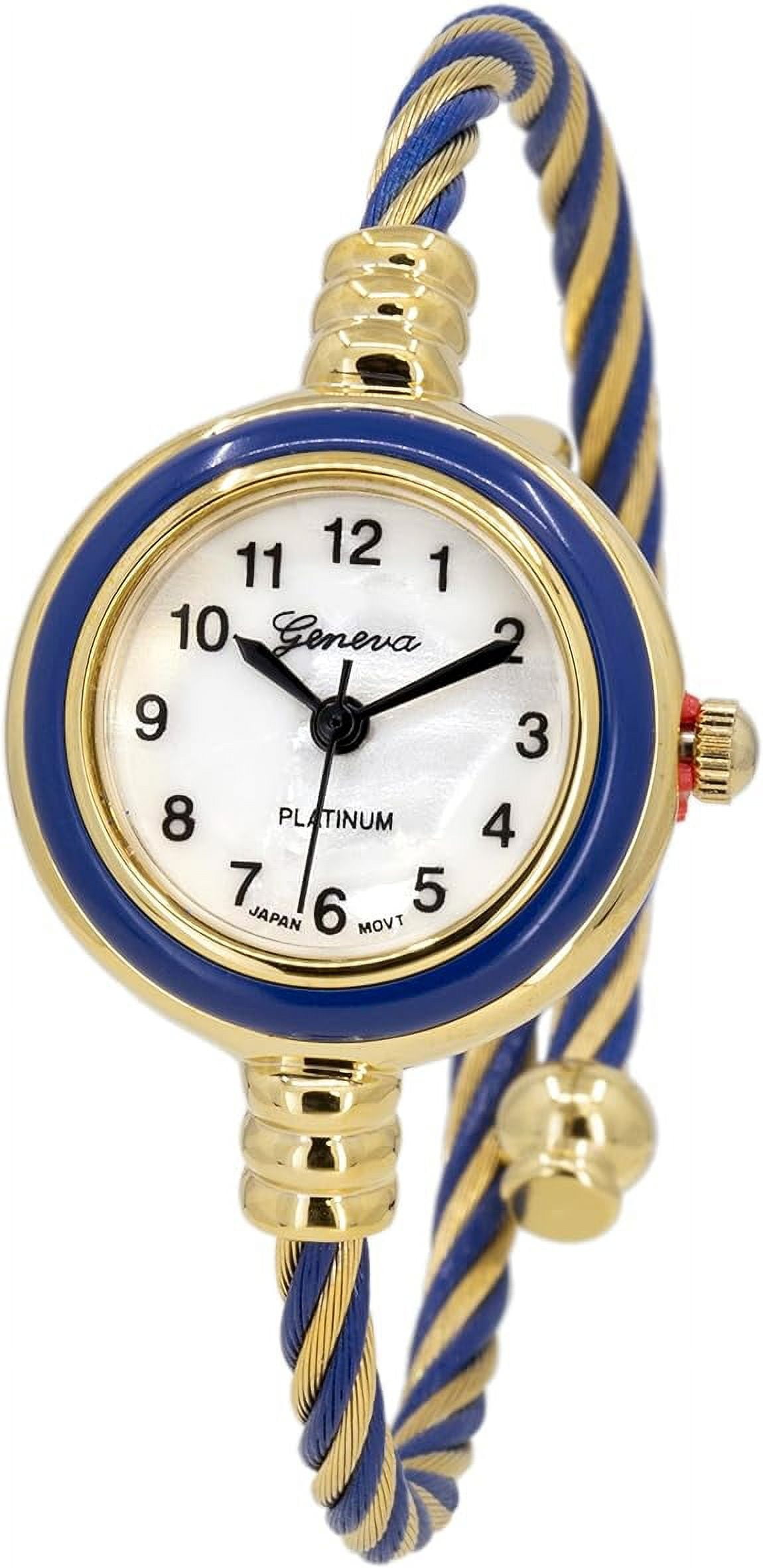Blekon Collections Women's Cuff Watch - Round Analog Display Arabic ...