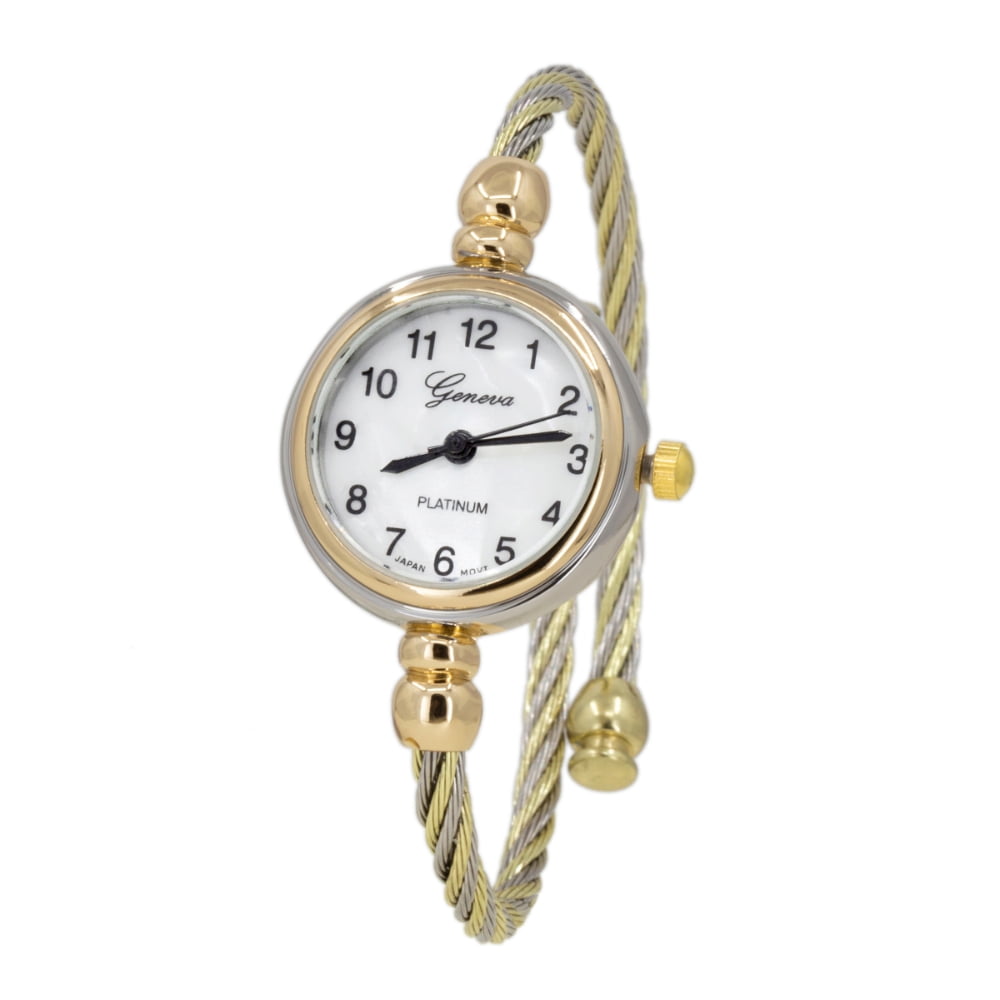 Blekon Collections Women's Cuff Watch - Round Analog Display Arabic ...