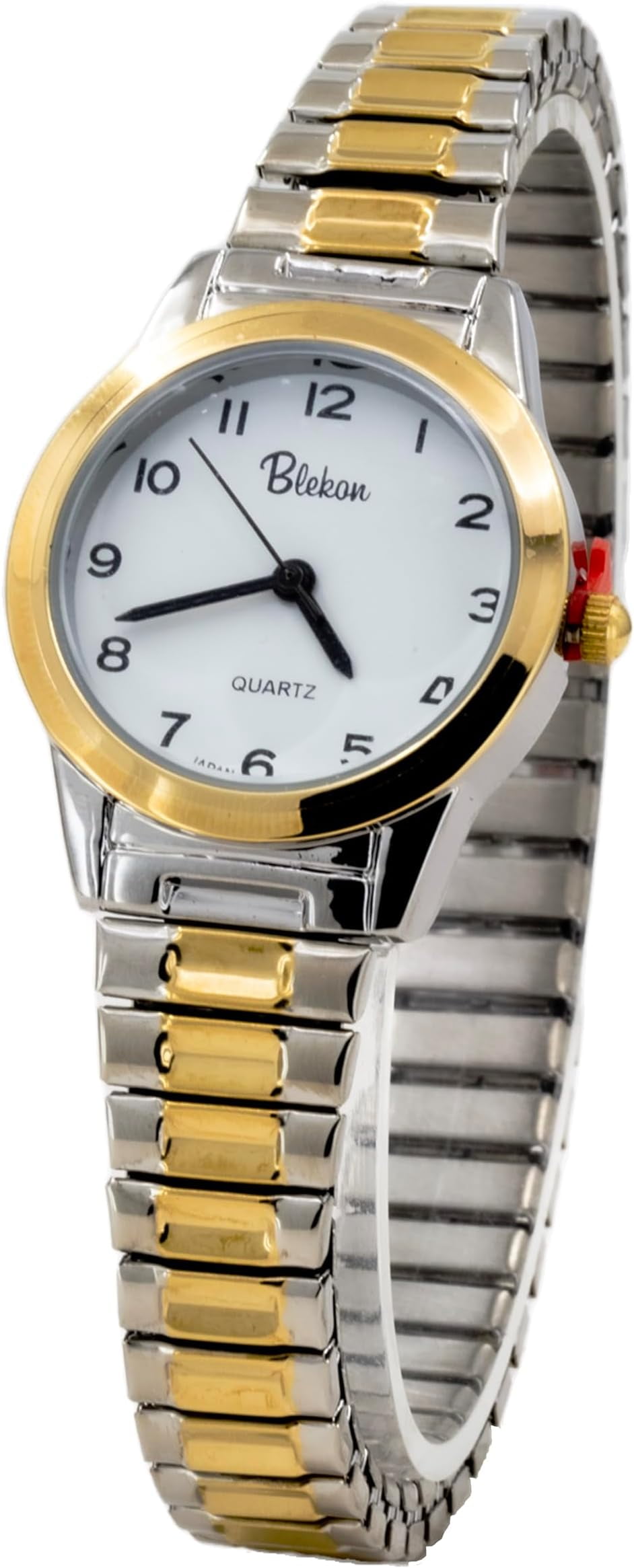 Blekon Collections Women’s Quartz Watch – 28mm Case Two-Tone Stretch ...