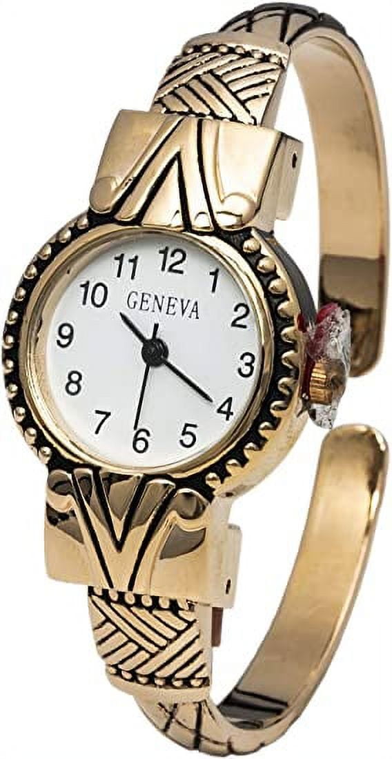 Blekon Collections Womens 24mm Intricate Concho Cuff Bangle Watch ...