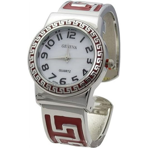 Blekon Collections Womens 32mm Case Concho Zig-Zag Design Cuff Bangle Watch - Walmart.com