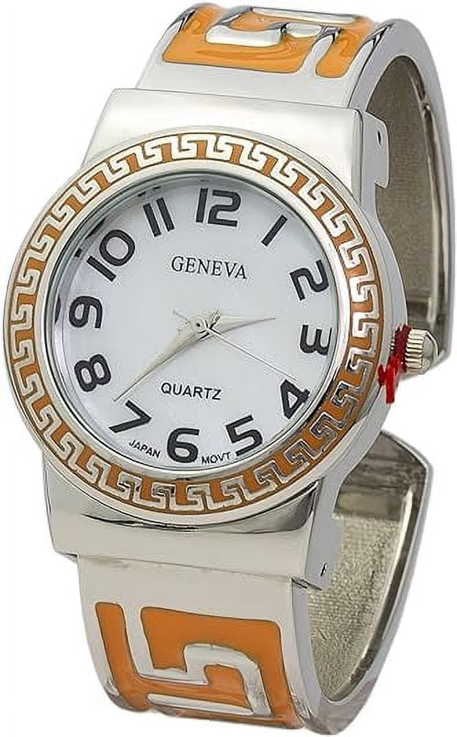 Blekon Collections Womens 32mm Case Concho Zig-Zag Design Cuff Bangle ...