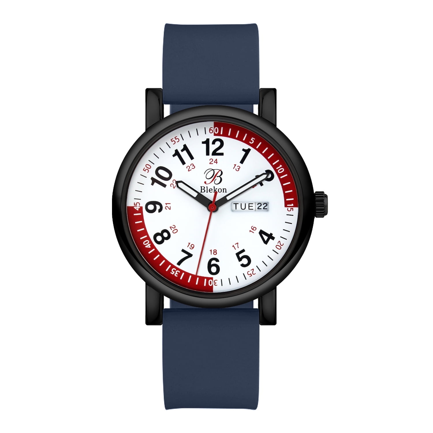 Blekon Original Nurse Watch - Red Scrub Colors, 15 Min Pulsometer ...