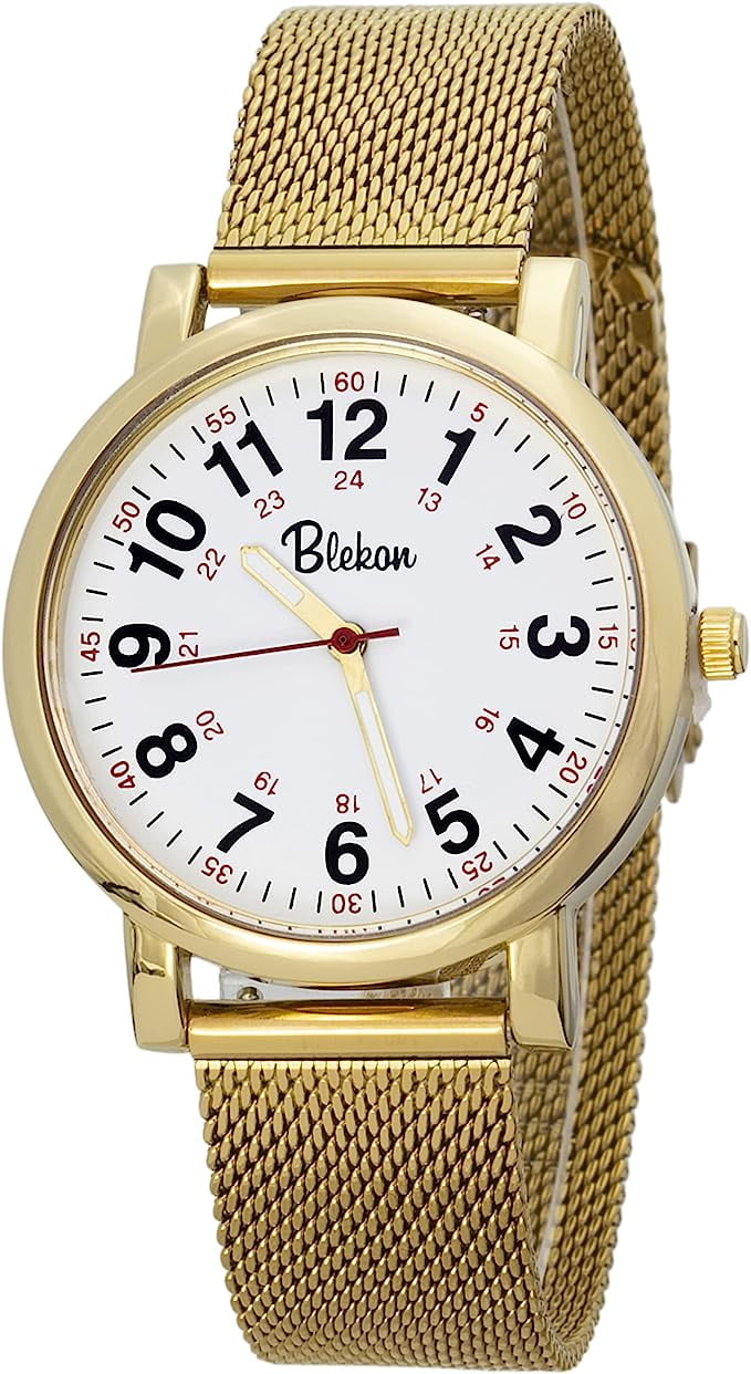 Blekon Original Nurse Women Watch Easy Read Dial Military Time Magnetic ...