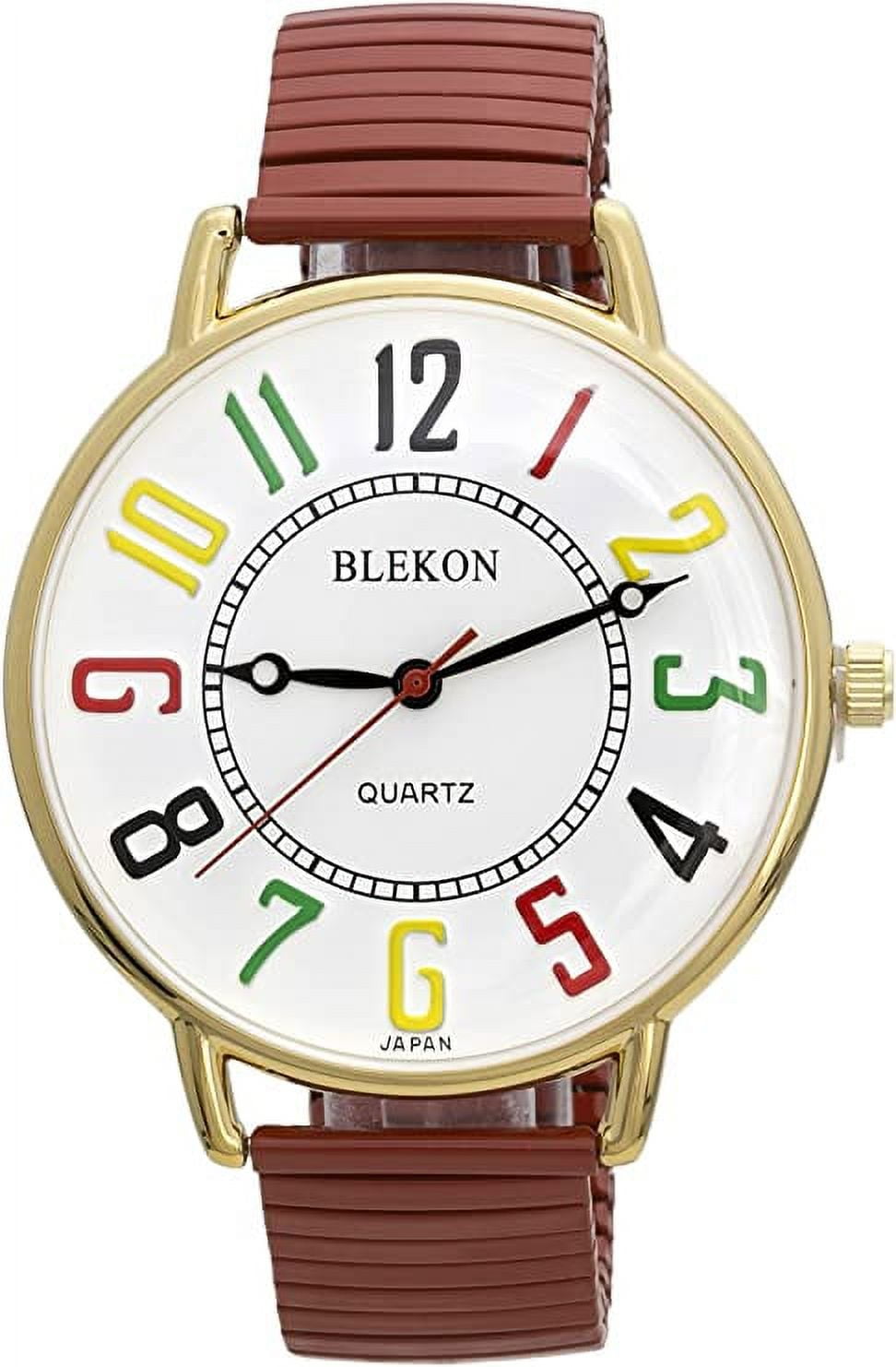 Blekon Original Women Super Large 43mm White Face Stainless Steel ...