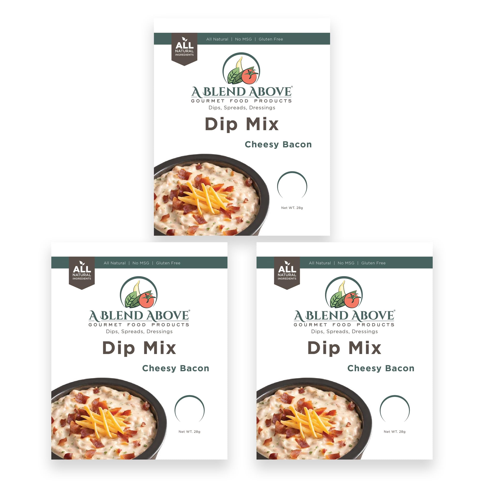 A Blend Above Cheesy CCF19 Bacon Dip Mix, Each, Makes 16 Ounces, Gluten ...