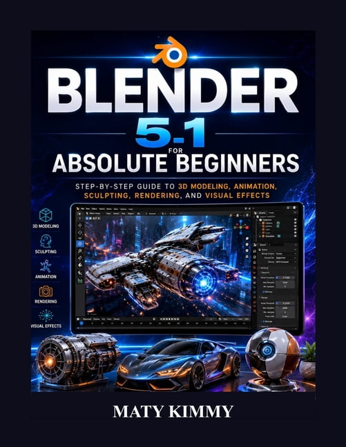 Blender 5.1 For Absolute Beginners: Step-by-Step Guide to 3D Modeling ...