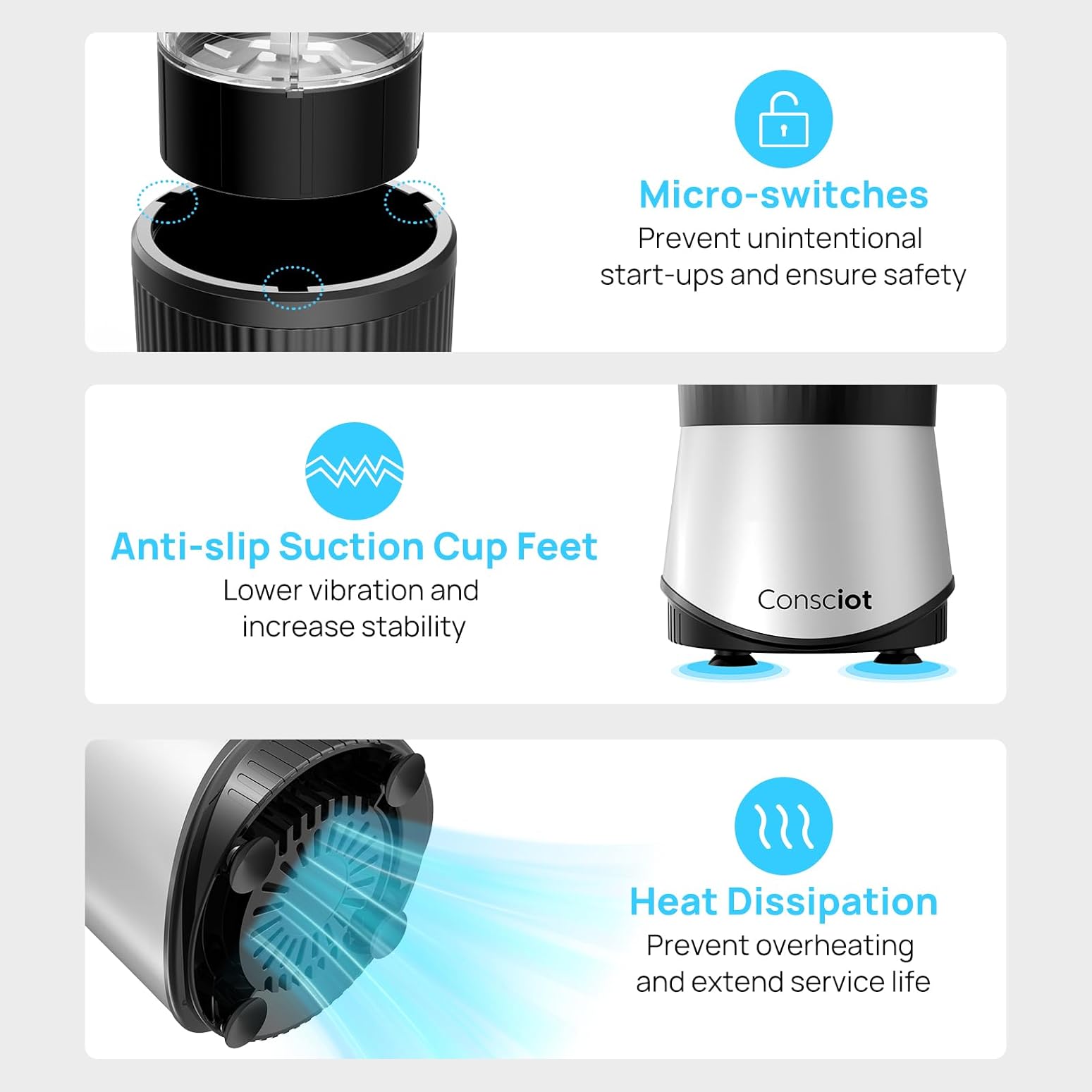Blender, Blenders for Kitchen with 1500-Watt Motor, 68 Oz Large ...