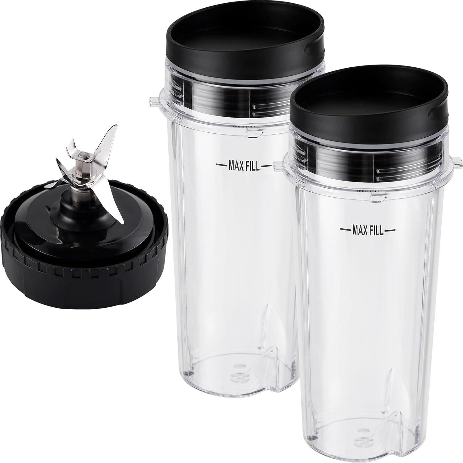 Blender Cups Replacement for Ninja 16oz Cups with Sip & Seal Lids, 6 ...