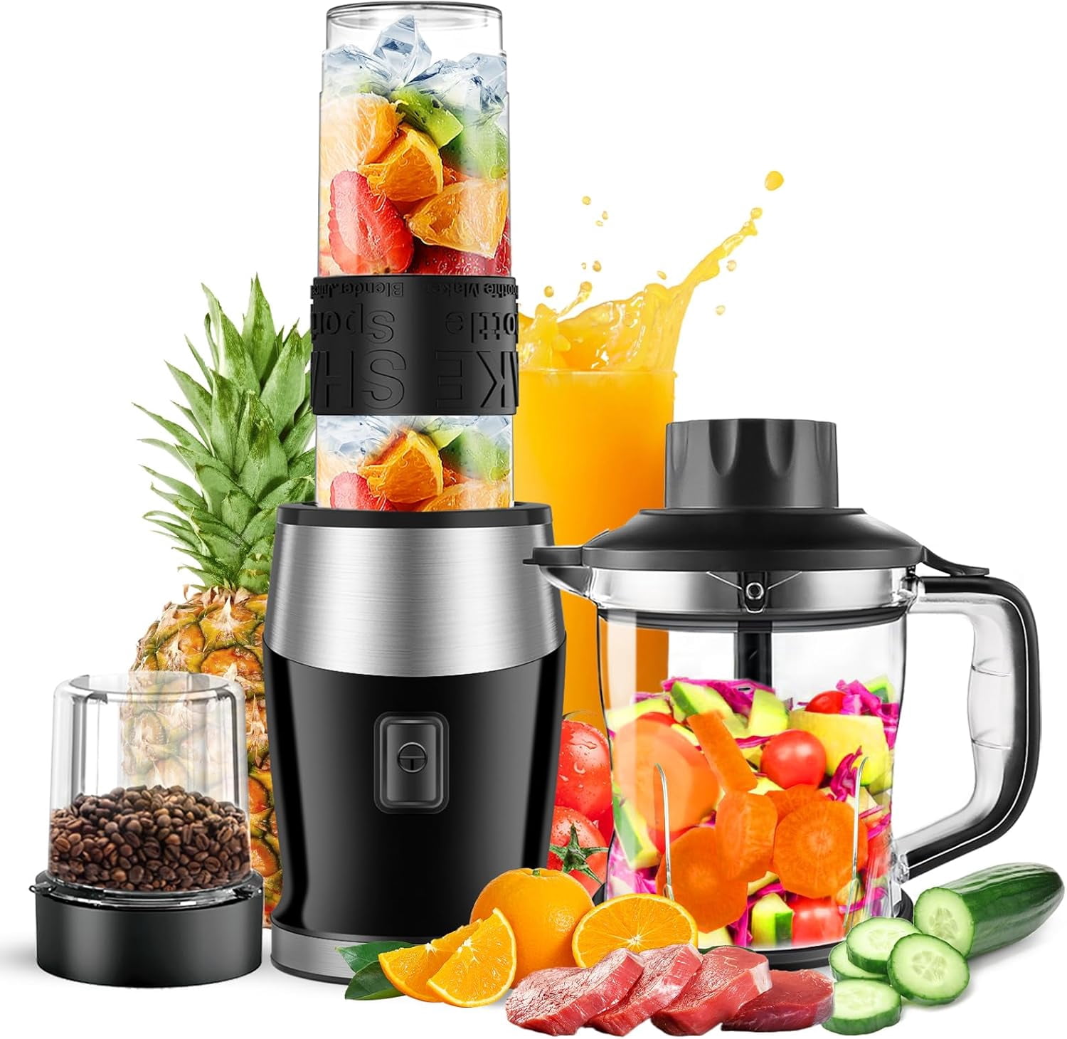 Blender and Food Processor Combo, Blender for Shakes and Smoothies ...