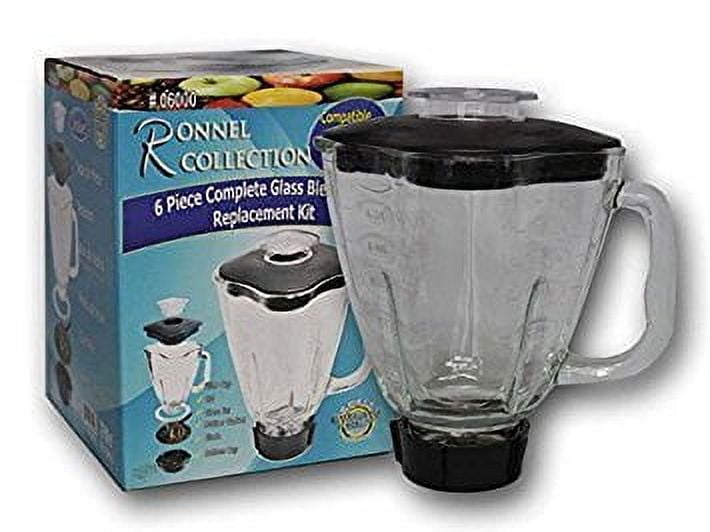 Blender Glass Jar Set Replacement 1.6 Liter - 6.8 Cup Square 6 Piece ...