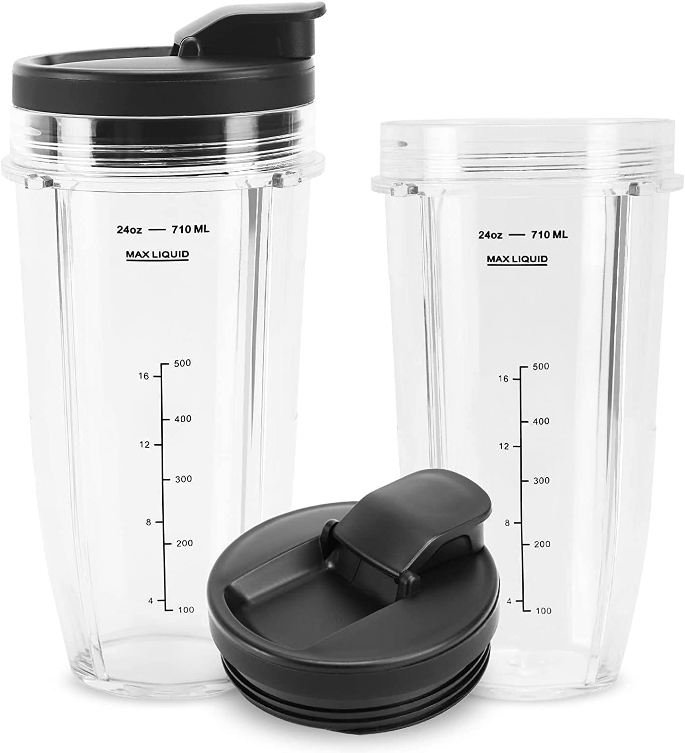 Nutri Ninja Blender Cup 24 oz. Tritan Cups with Sip & Seal Lids ...