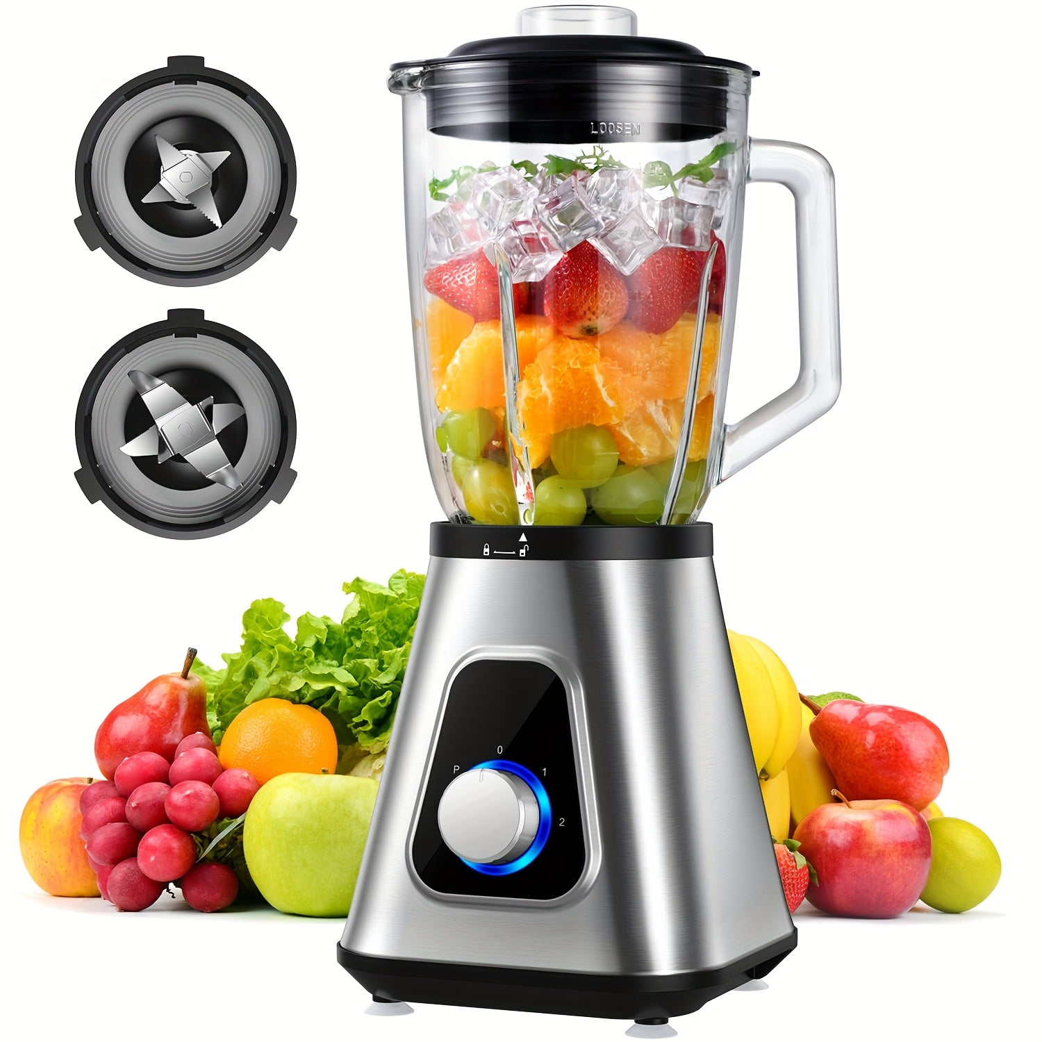 Blender For Shakes And Smoothies, 52 Oz Countertop Blender & 22 Oz Personal Blender Combo, 3 ...