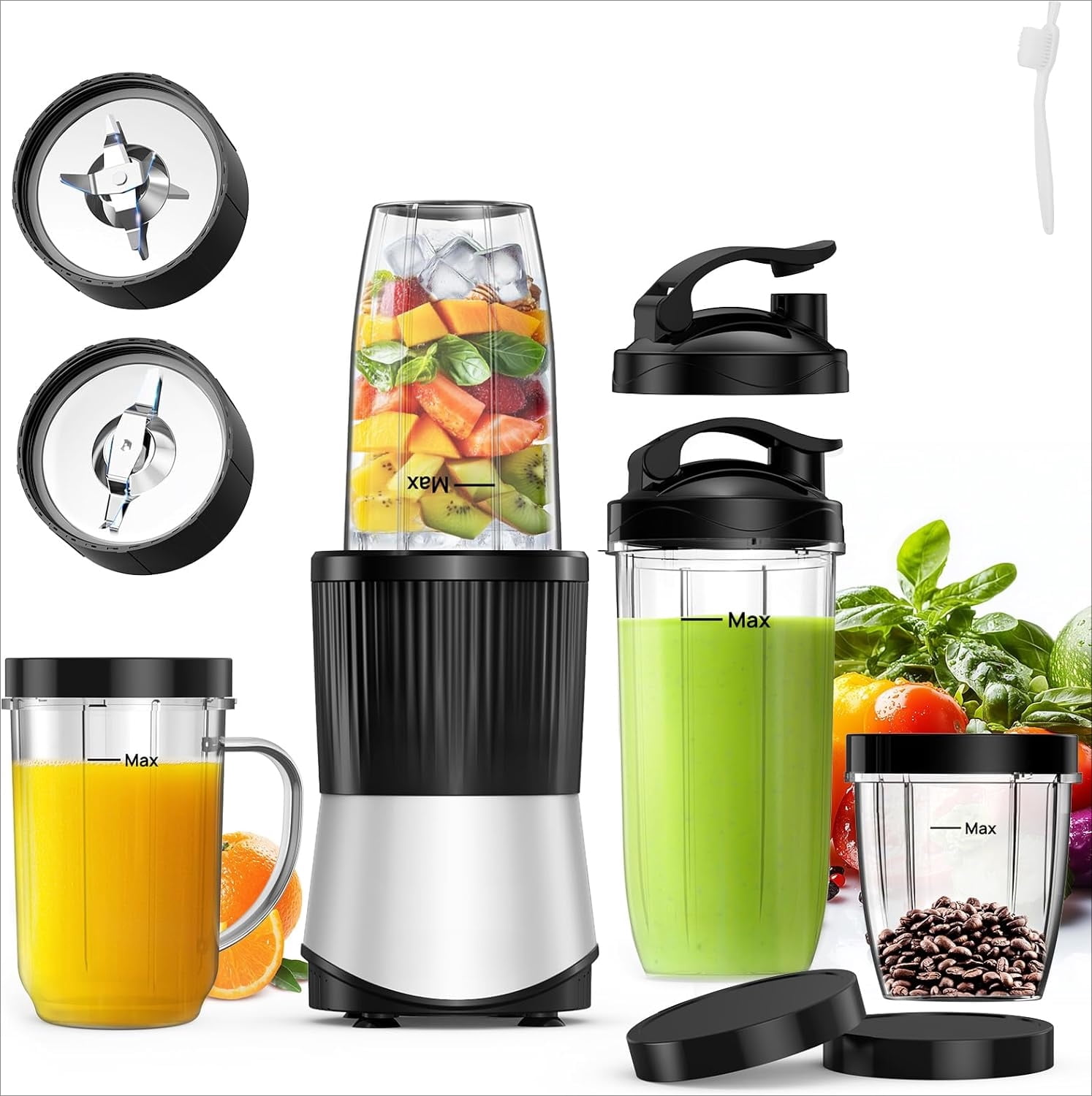 Blender for Kitchen and Personal Size, Blend Shakes and Smoothies ...