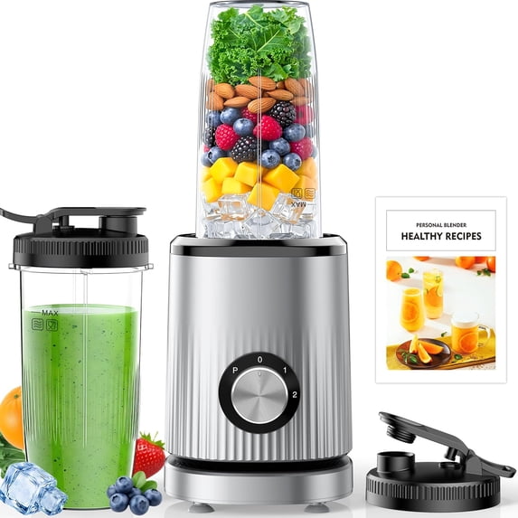 Blender for Smoothies Portable Personal Shakes and Kitchen with 2 ...