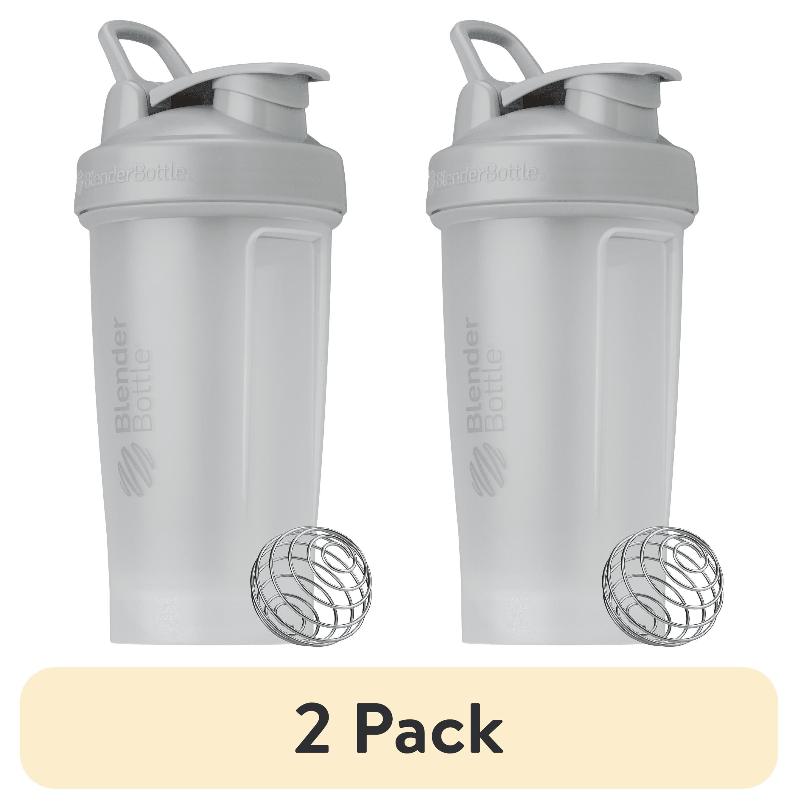 (2 pack) BlenderBottle Classic V2 24oz Clear Gray Plastic Shaker Cup ...