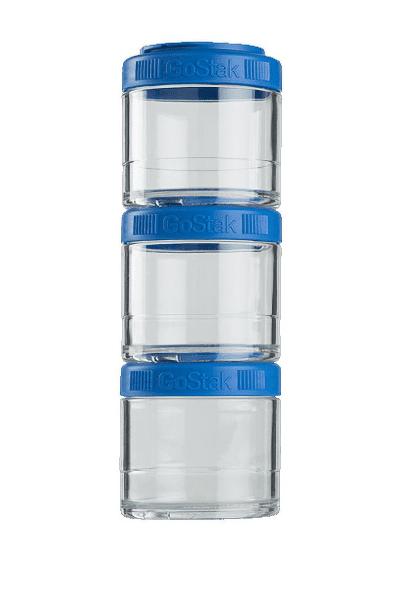 BlenderBottle GoStak Snack Containers 100cc 3pk Cyan - Walmart.com