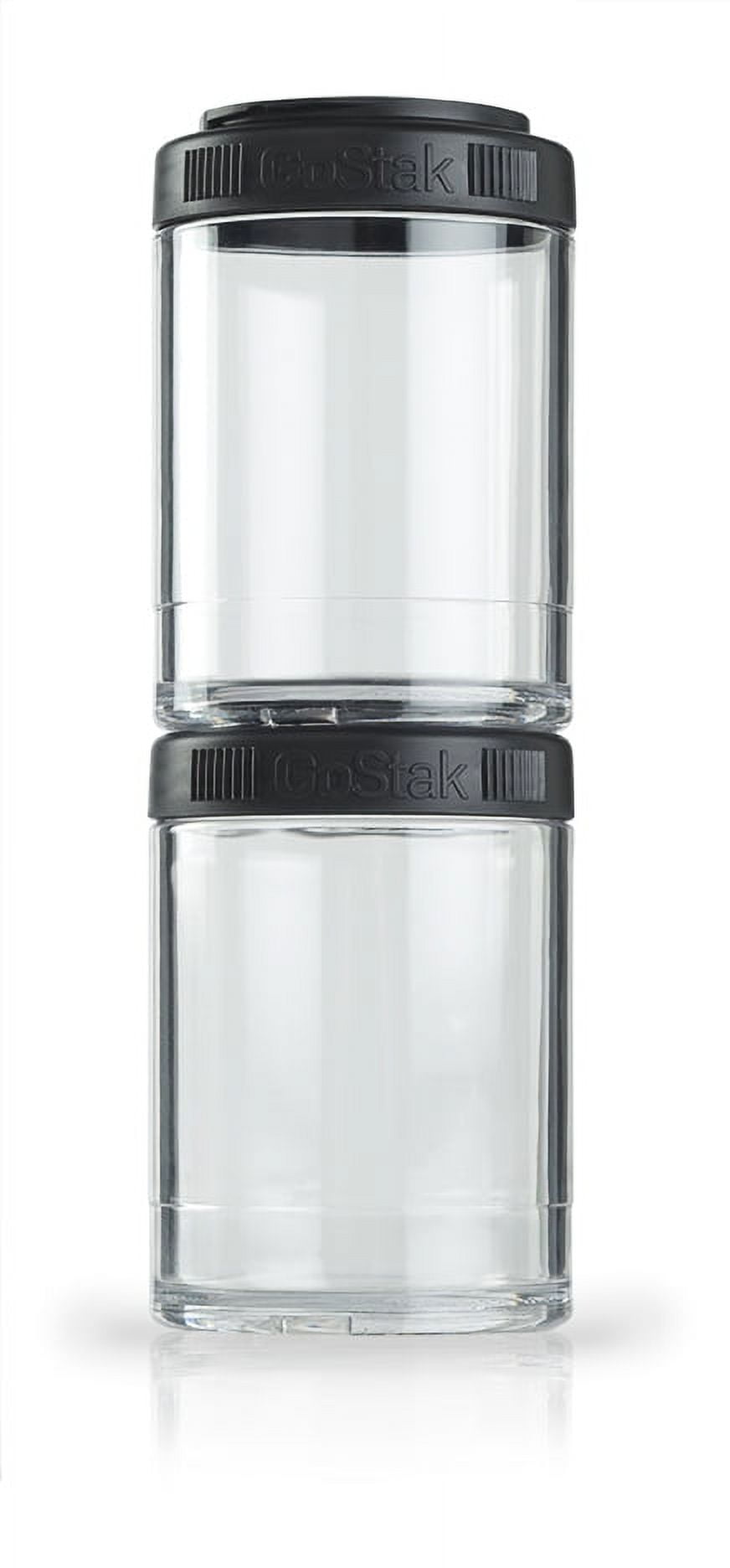 BlenderBottle GoStak Snack Mini Containers with Lids 150cc 2pk Black ...