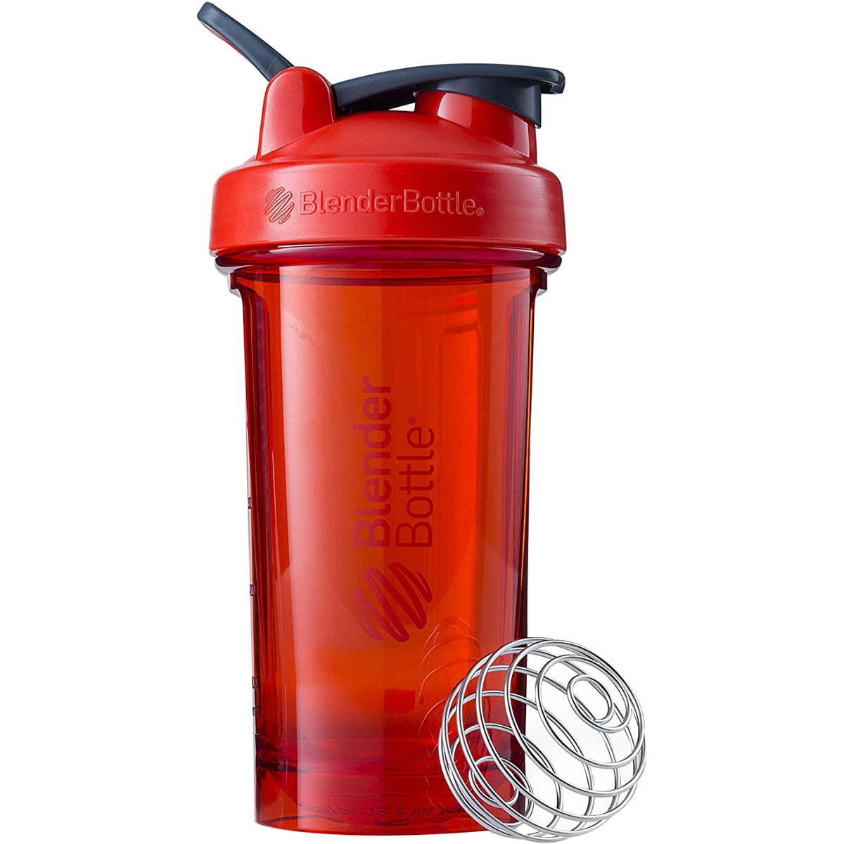 BlenderBottle Pro Series 24 oz Tritan Red Shaker Cup with Wide Mouth ...