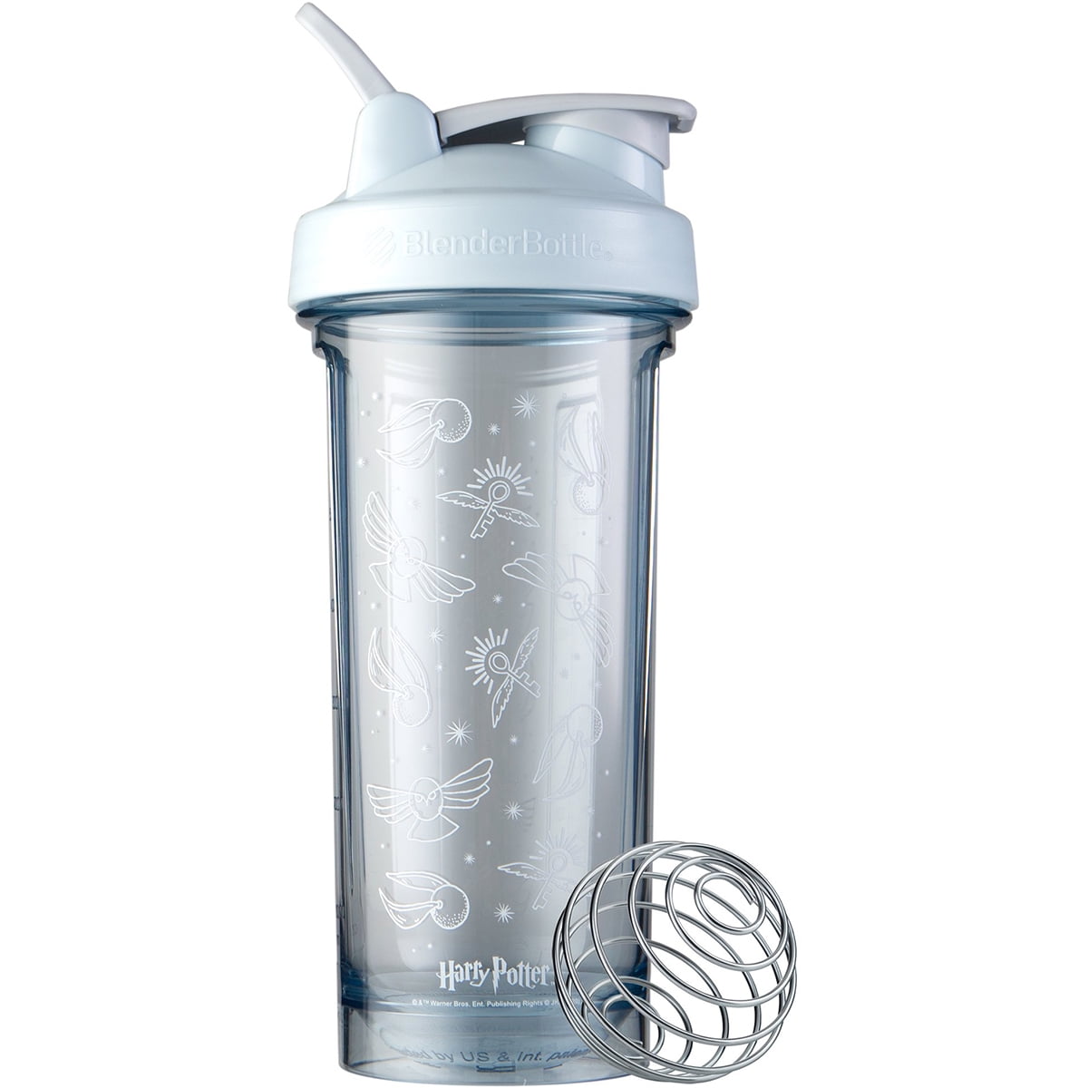 BlenderBottle Pro Series 28 oz Blue Shaker Cup with Blender Ball Whisk ...