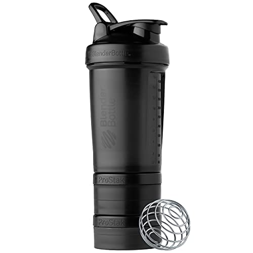 BlenderBottle ProStak 22 Oz Black Shaker Cup with Flip-Top Lid ...