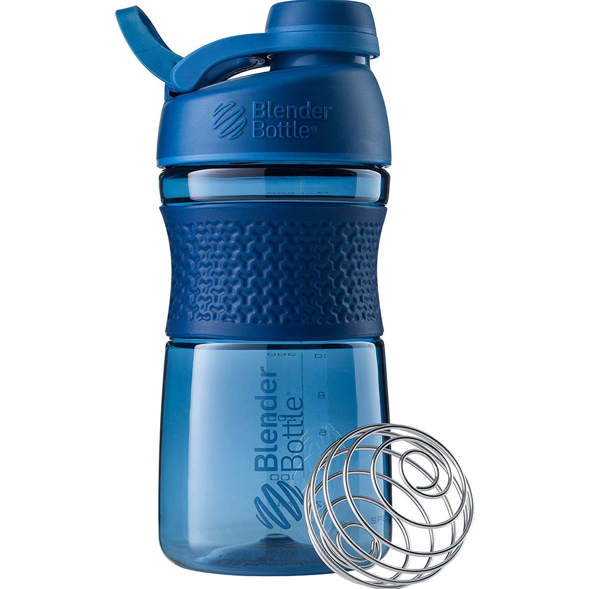 BlenderBottle SportMixer 20 oz, Protein Blender, Tritan Navy Blue Shaker Cup, Twist Cap ...