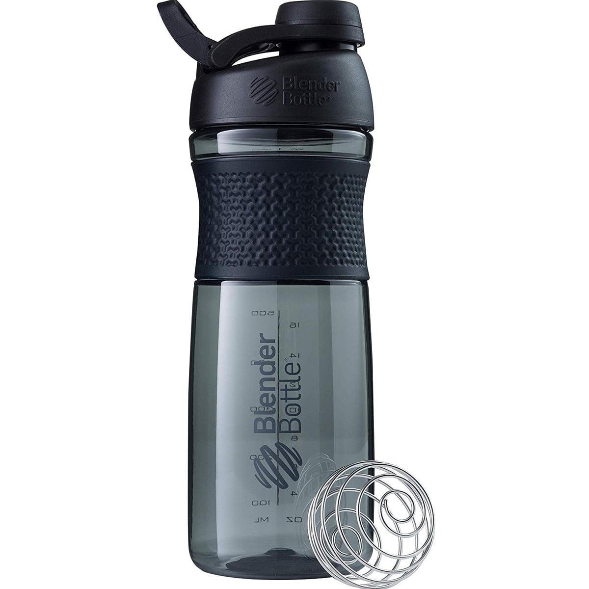 BlenderBottle SportMixer 28 oz Black Shaker Cup with Foldaway Loop ...