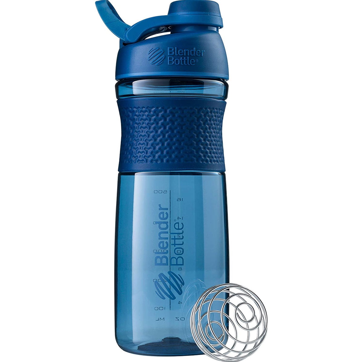 BlenderBottle 28 oz Tritan Navy Blue Protein Mixer, SportMixer Shaker Cup with Twist Cap and ...
