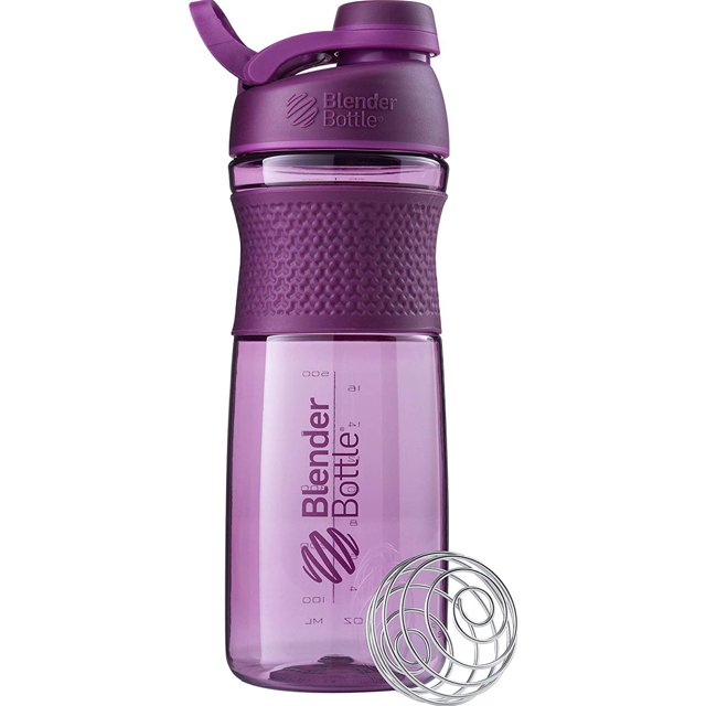 BlenderBottle SportMixer 28 oz, Tritan Shaker Cup, Twist Cap, Gym Ball - Purple Plum - Walmart.com